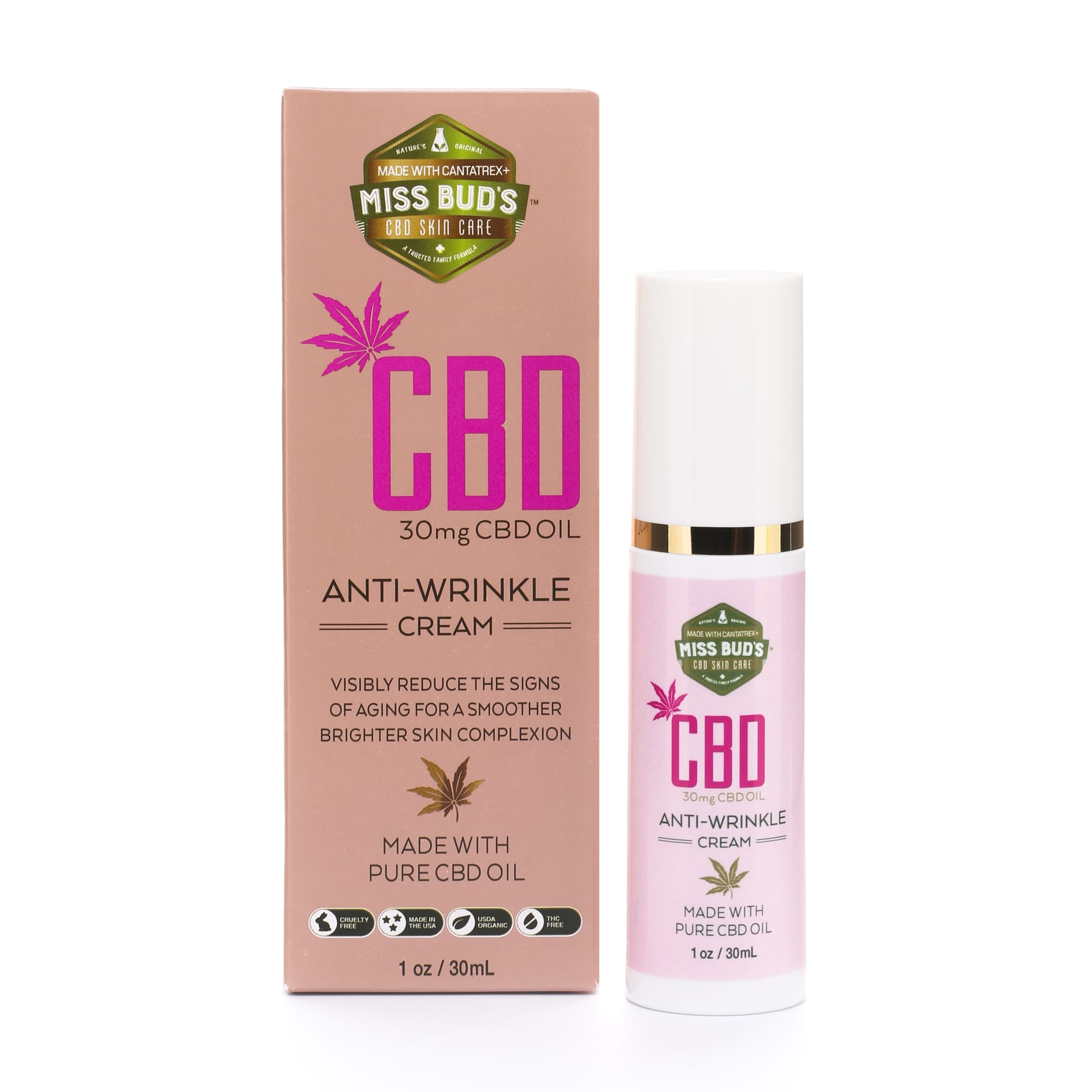 Miss Bud’s 30mg CBD Anti-Wrinkle Cream - Uncle Bud’s Hemp